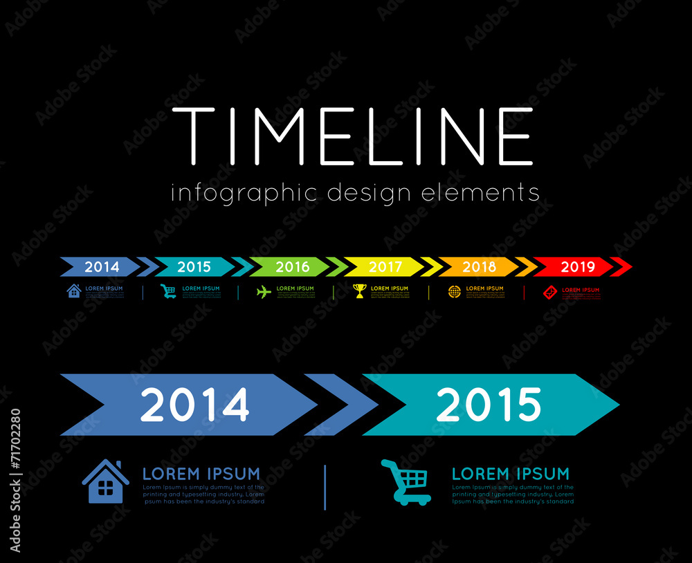Timeline infographic Stock Vector | Adobe Stock
