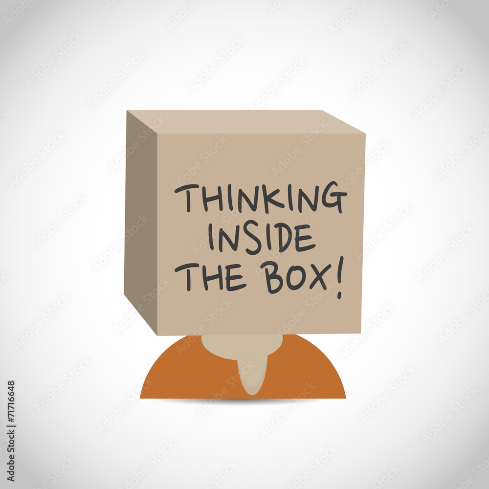 creative thinking inside the box Stock Vector | Adobe Stock
