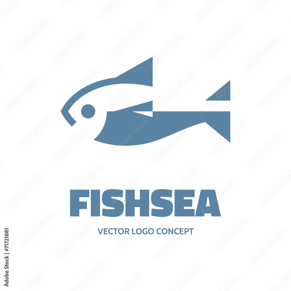 Fishsea - vector logo. Fish - vector logo template.. Stock Vector ...