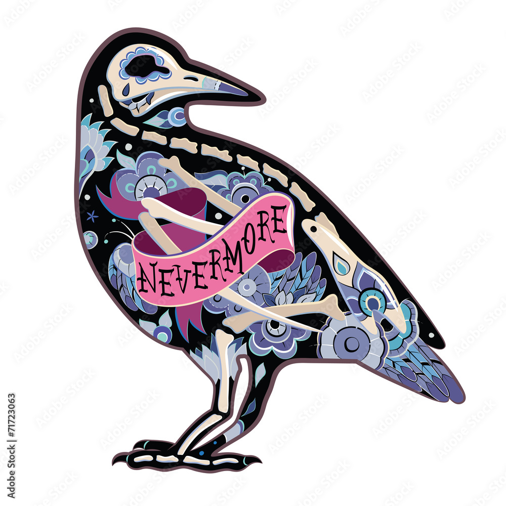 Colorfull crow Stock Vector | Adobe Stock