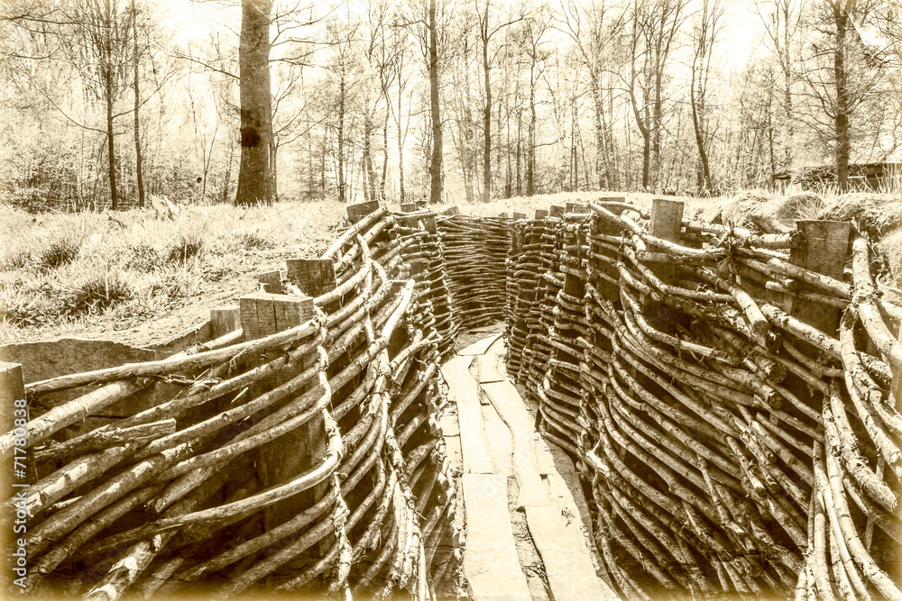 world war one trench belgium flanders Stock Photo | Adobe Stock