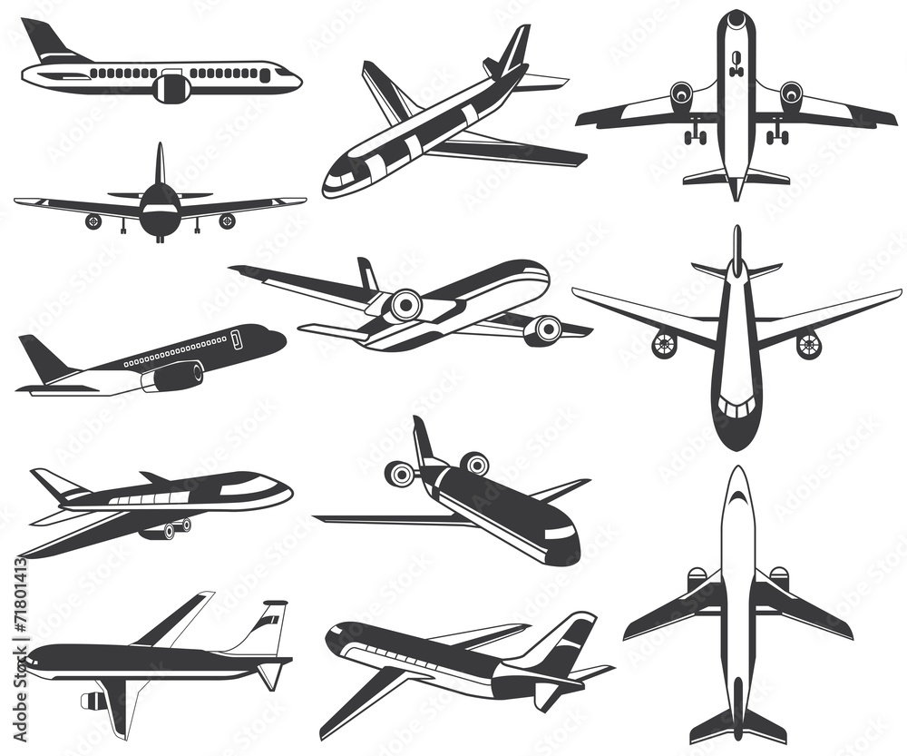 plane icons Stock Vector | Adobe Stock
