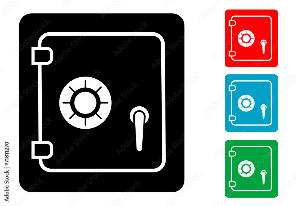 Pictograma caja de seguridad con varios colores Stock Vector | Adobe Stock