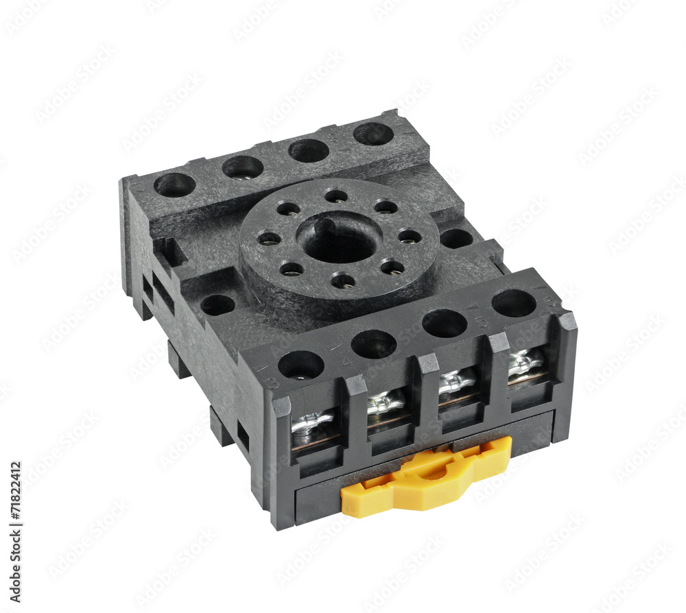 8-pin Socket Terminal isolated on white background Stock Photo | Adobe ...