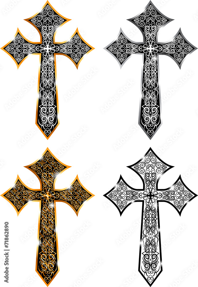 Ghotic Cross Design Stock Vector | Adobe Stock