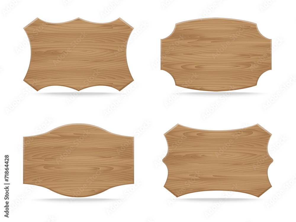 Shapes wooden sign boards Stock Vector | Adobe Stock