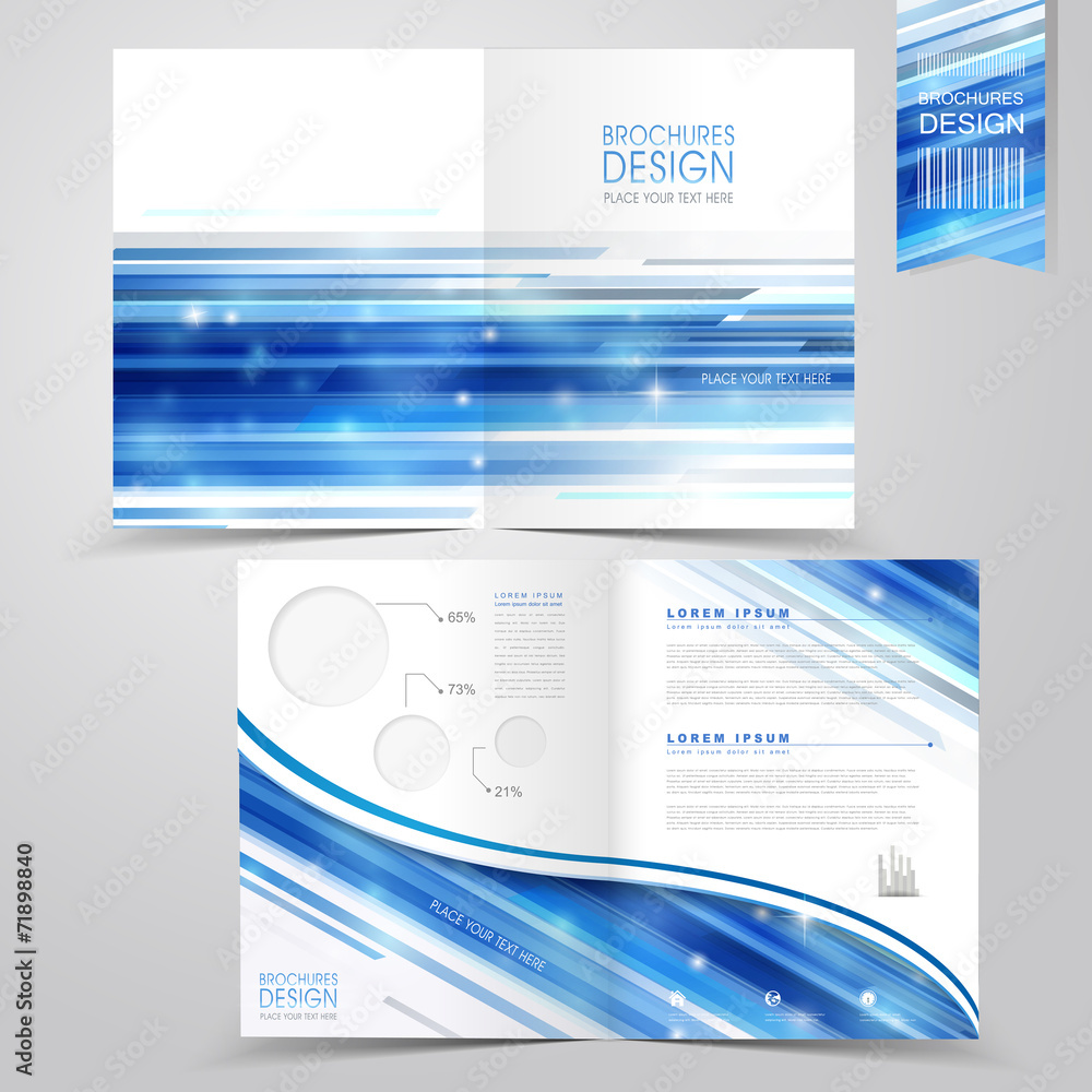 abstract technology background design for half-fold brochure Stock ...