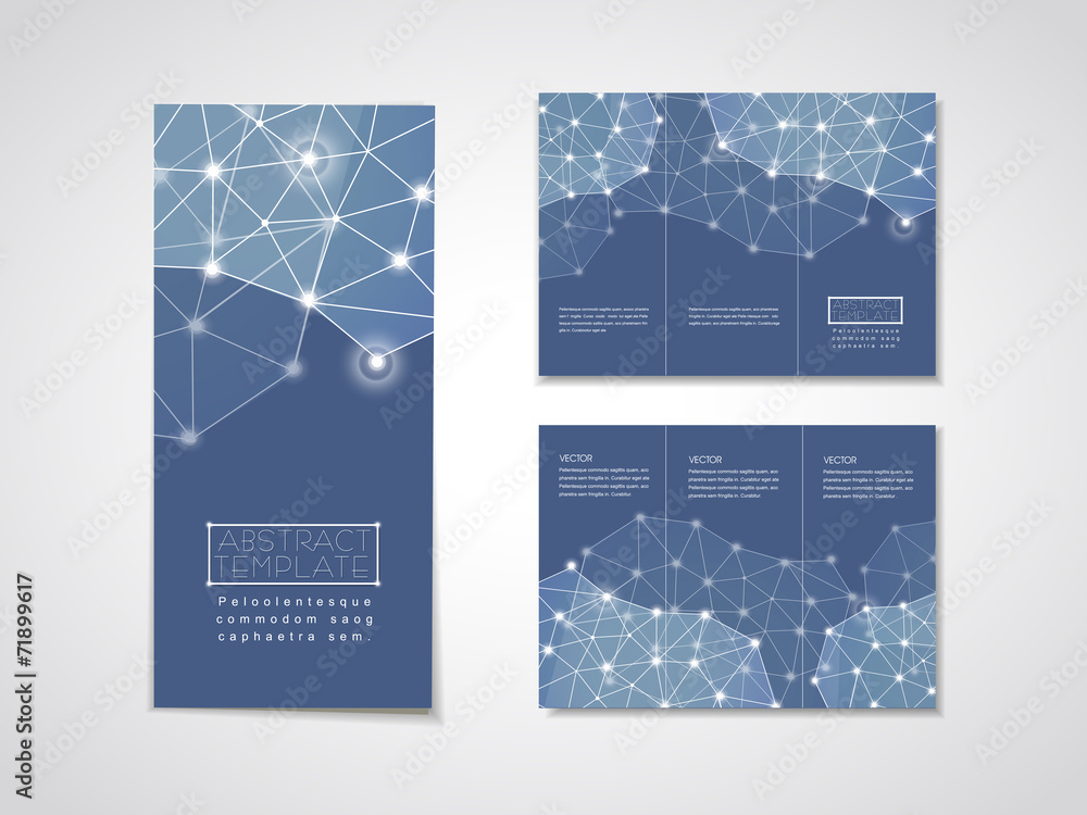 soft geometric background design for tri-fold brochure Stock Vector ...