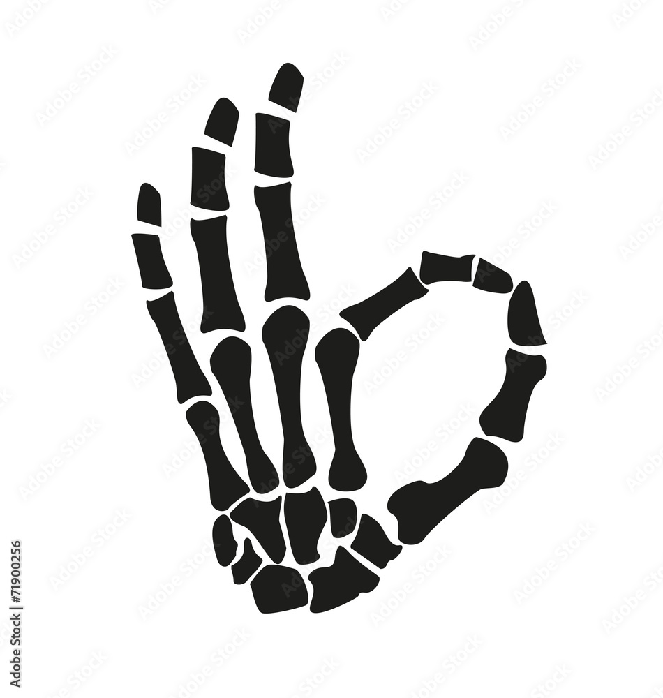 ok skeleton hand vector de Stock | Adobe Stock
