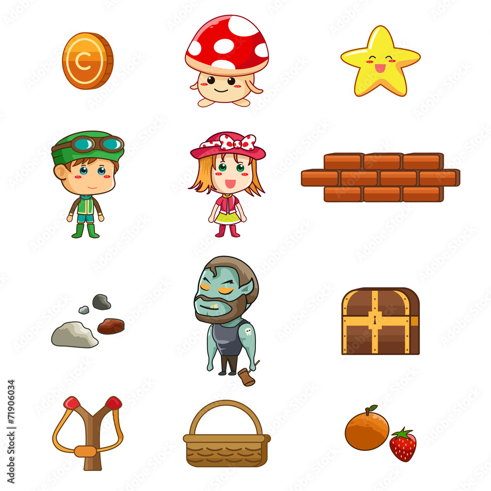 Game sprites element Stock Vector | Adobe Stock