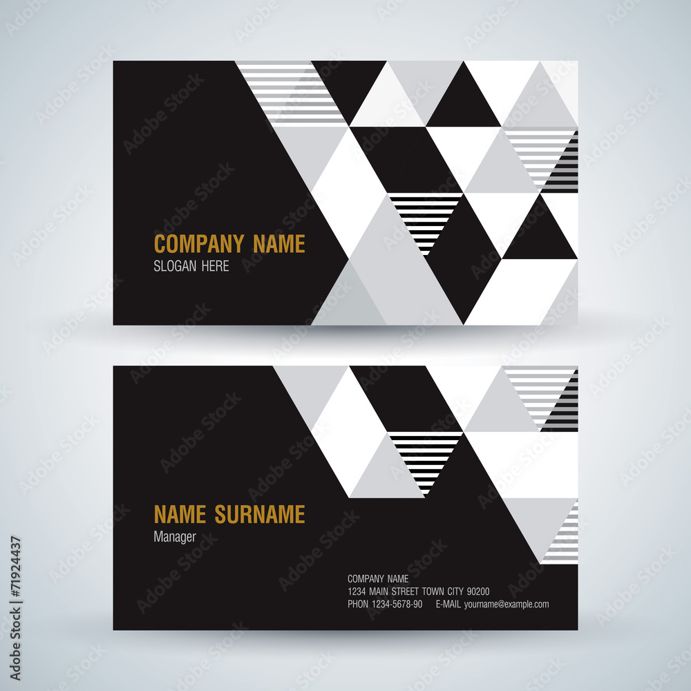 Business card design, abstract background. Stock Vector | Adobe Stock