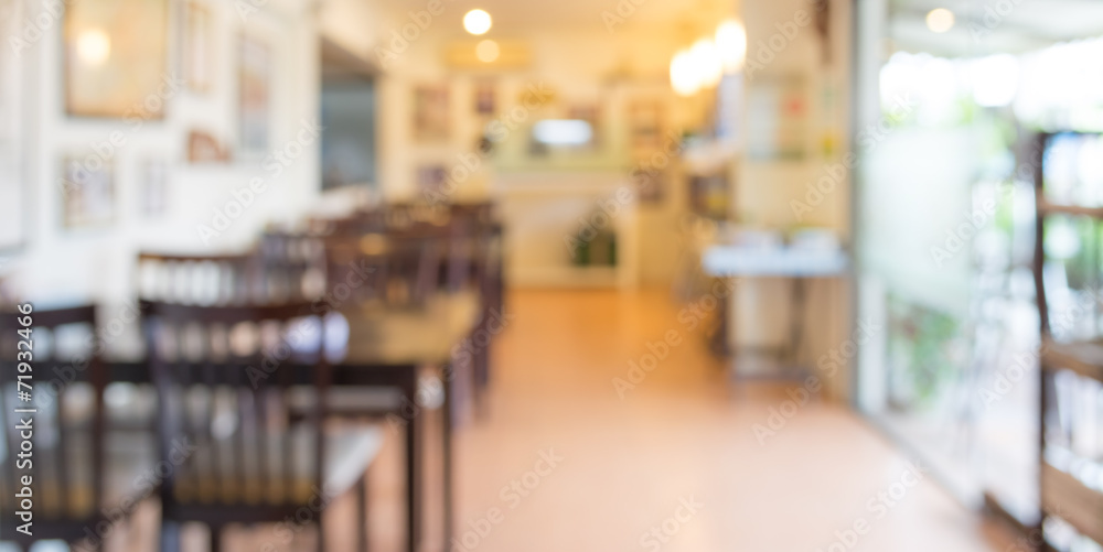 Coffee shop blur background with bokeh Stock Photo | Adobe Stock
