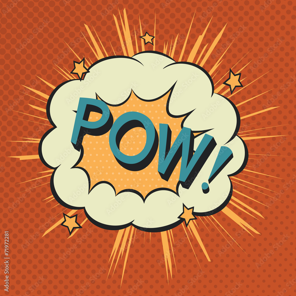 Pow. Comic speech bubble. Stock Vector | Adobe Stock