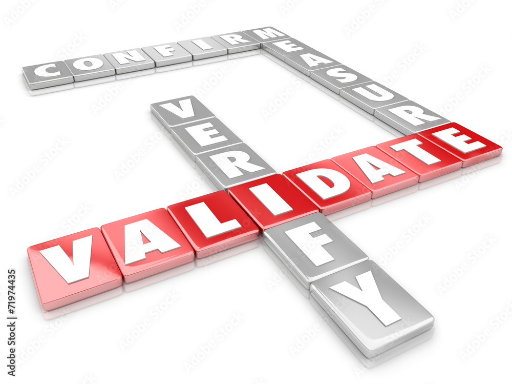 Validate Word Letter Tiles Certify Verify Confirm Measure Stock ...