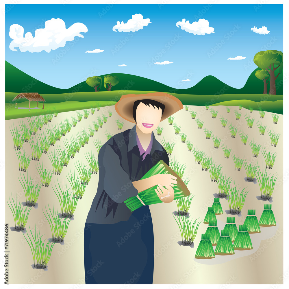lady farmer vector design Stock Vector | Adobe Stock