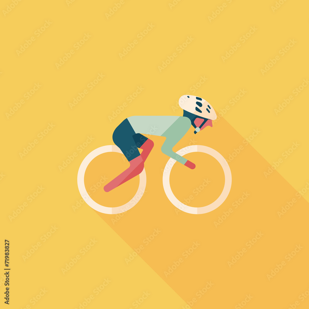 cycling flat icon with long shadow,eps10 Stock Vector | Adobe Stock