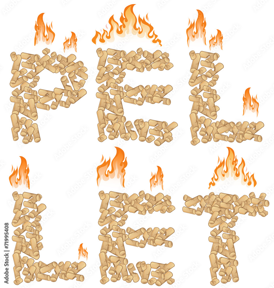 pellet background with fire isolated on white Stock Vector | Adobe Stock