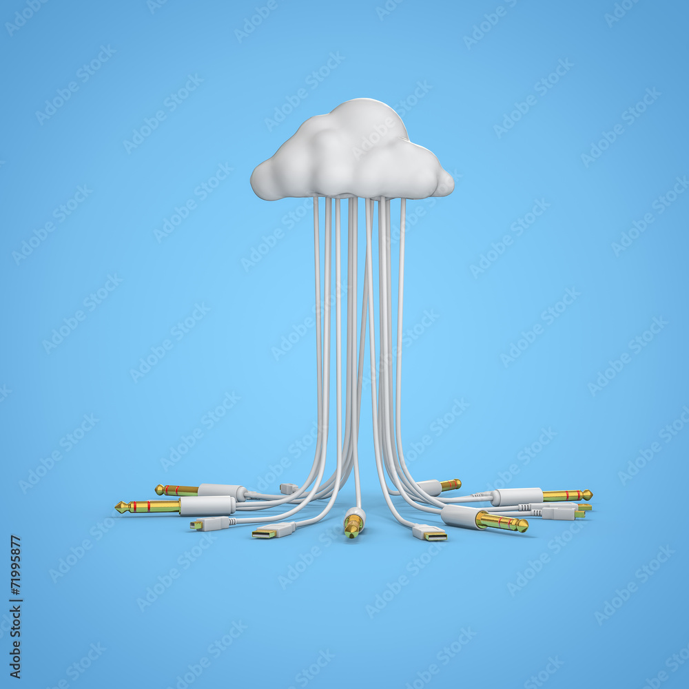 Cloud computing Stock Illustration | Adobe Stock