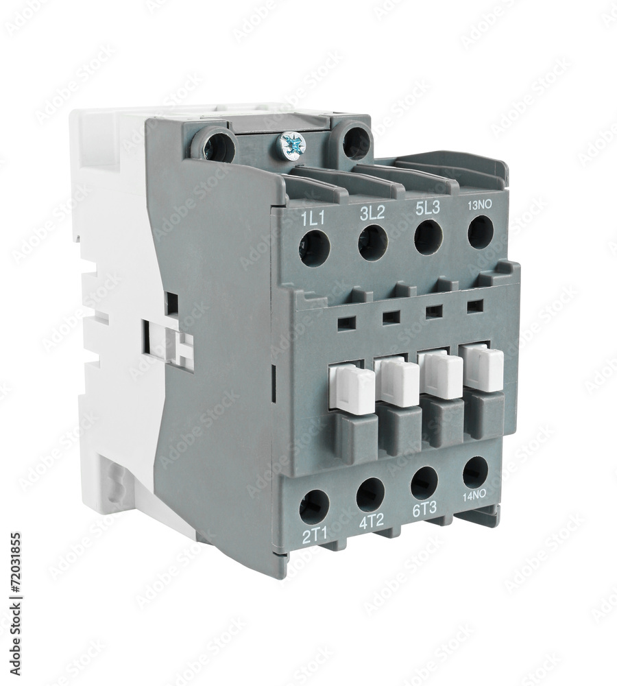 Magnetic Contactor isolated on white background Stock Photo | Adobe Stock