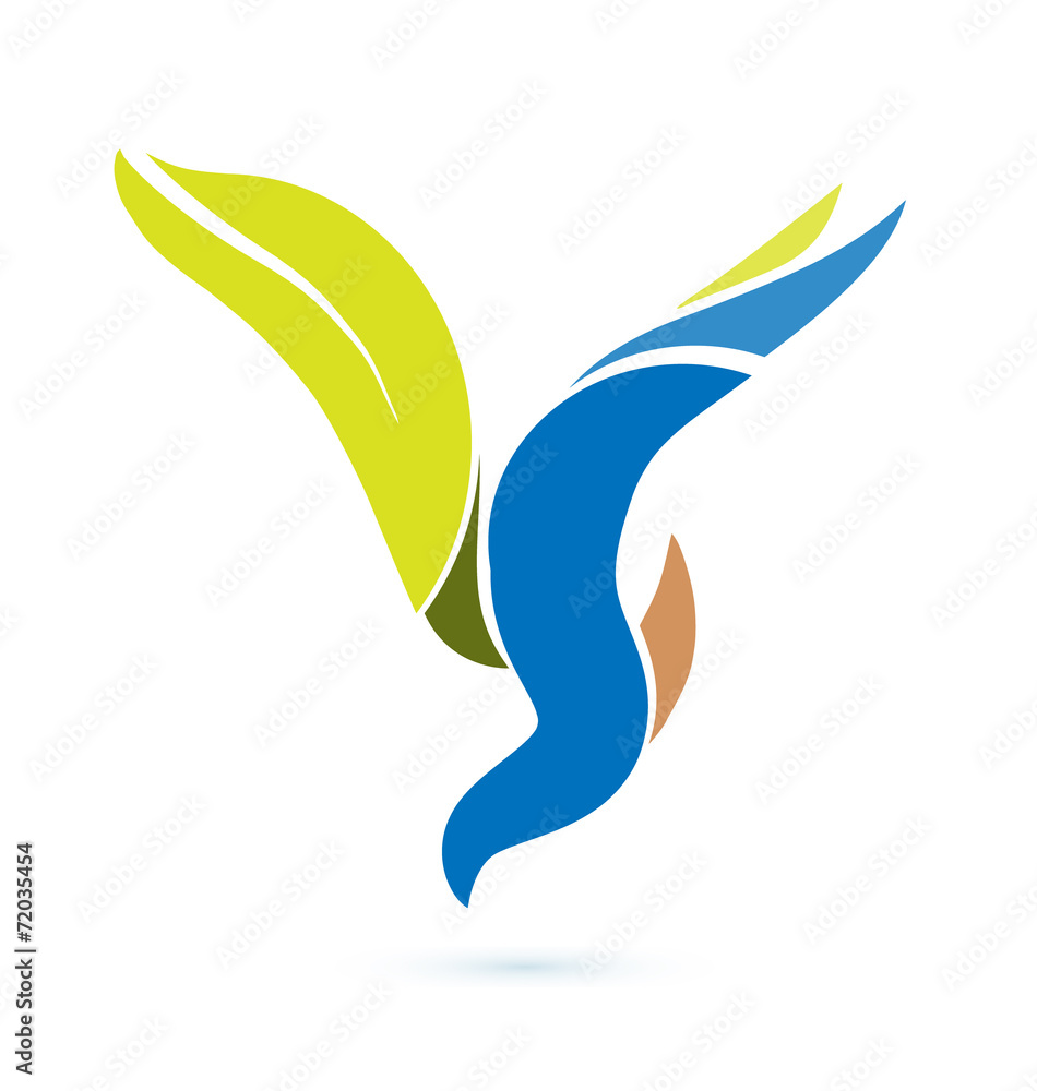 Vector bird flying symbol logo icon Stock Vector | Adobe Stock