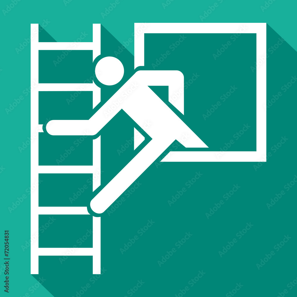 Vetor de Logo sortie fenêtre par échelle. do Stock | Adobe Stock