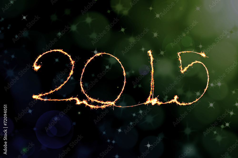Happy New Year - 2015 sparkler | Uwalls.co.uk