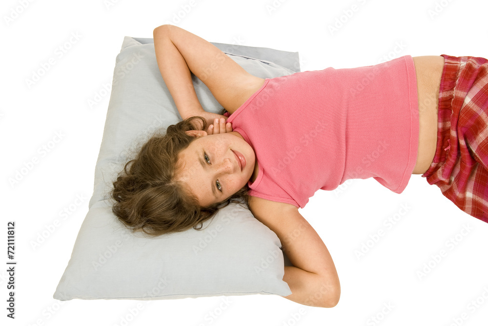 Little Girl Waking Up With A Smile Stock Photo | Adobe Stock