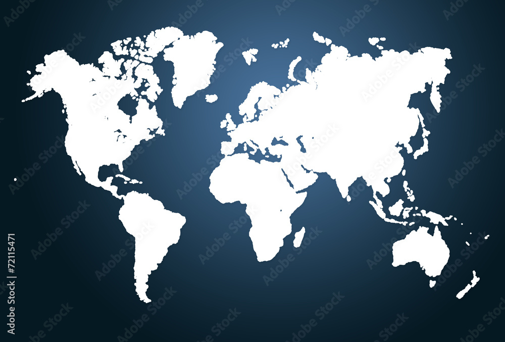 Modern world map illustration Stock Illustration | Adobe Stock