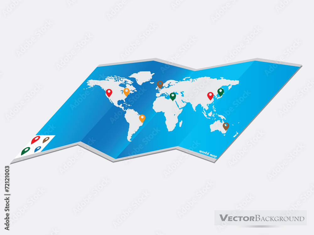 World map design on a white background, eps10 Stock Vector | Adobe Stock