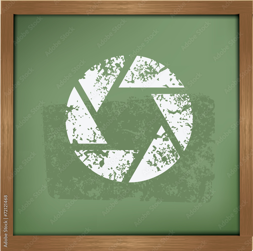 Shutter design on blackboard background,vector Stock Vector | Adobe Stock