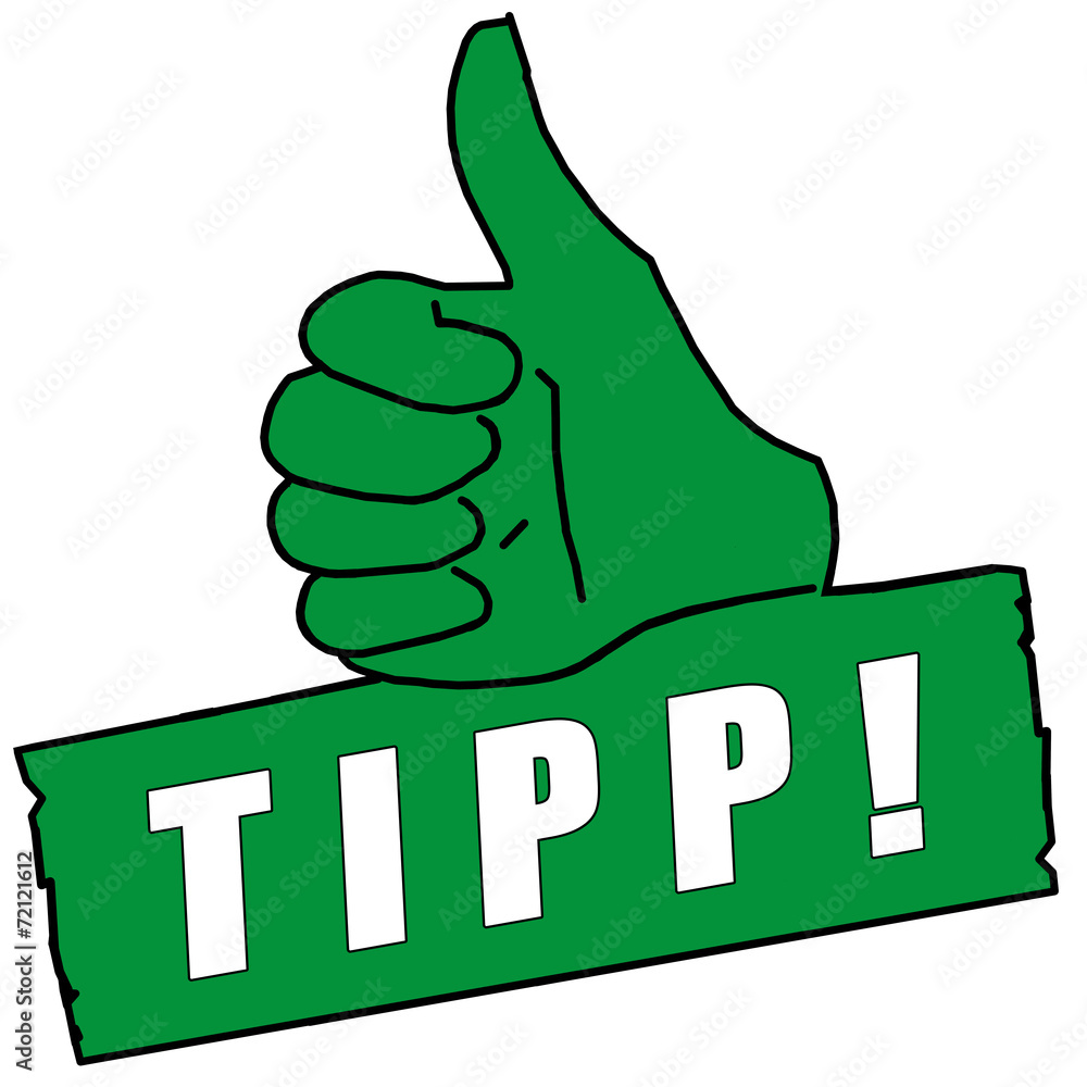 tus201 ThumbUpSign tus-v33 - Daumen hoch - tipp - grün g2301 Stock ...