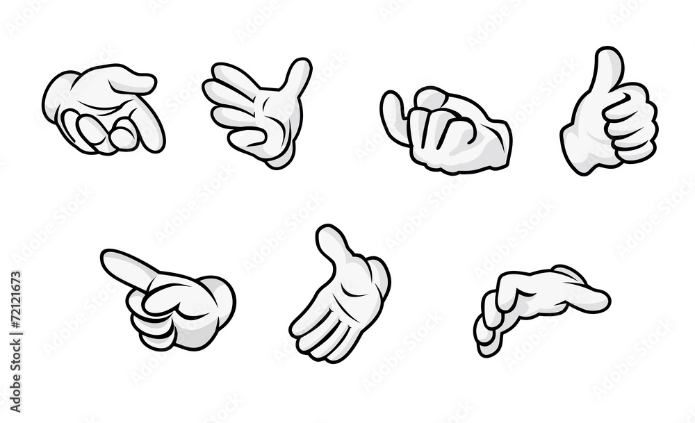 Cartoon hands Stock Vector | Adobe Stock