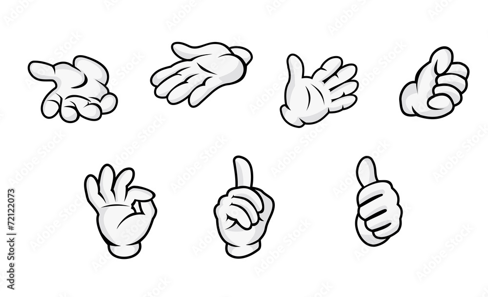 Cartoon hands Stock Vector | Adobe Stock