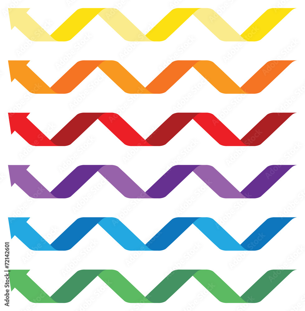 Wavy Zig Zag Arrows Stock Vector | Adobe Stock