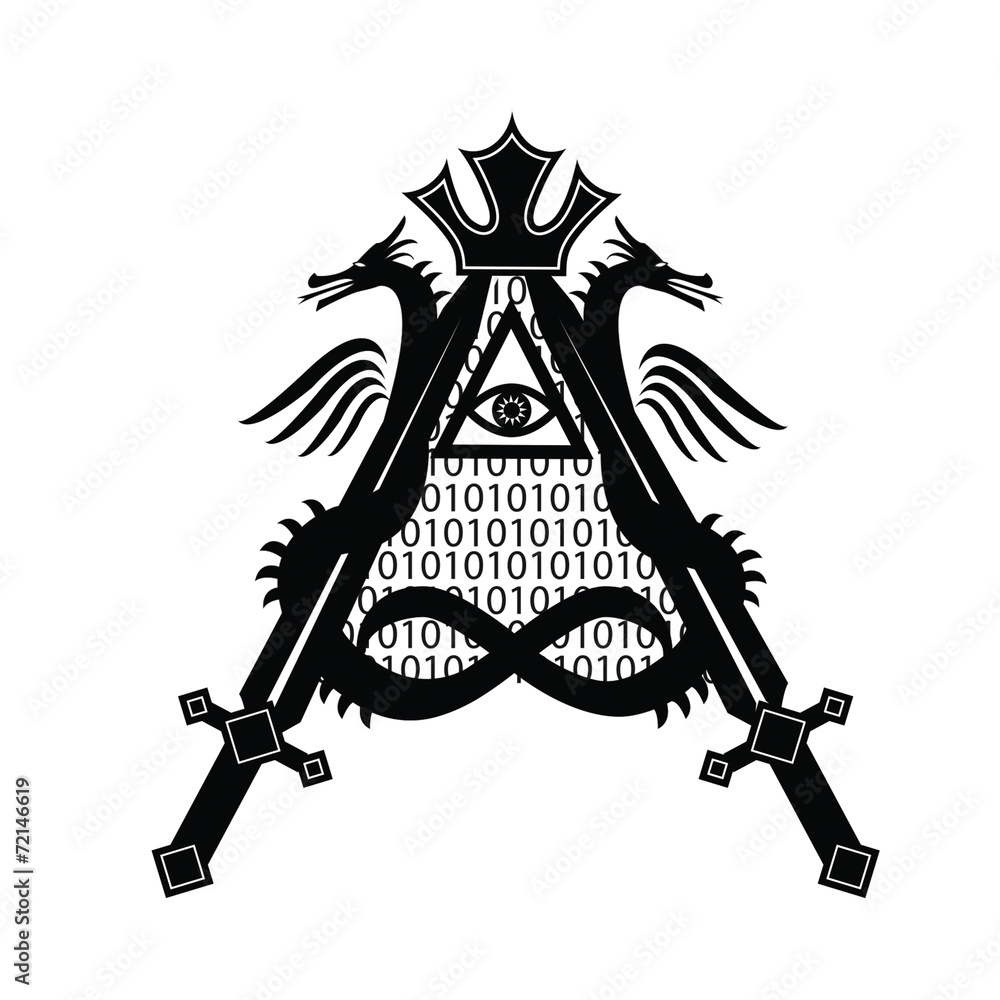 Letter A in symbols Stock Vector | Adobe Stock