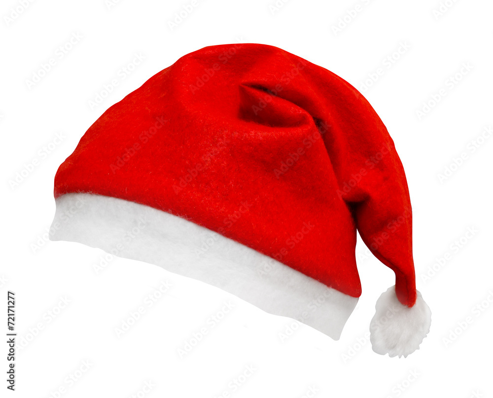 Tilted Santa Hat Stock-Foto | Adobe Stock
