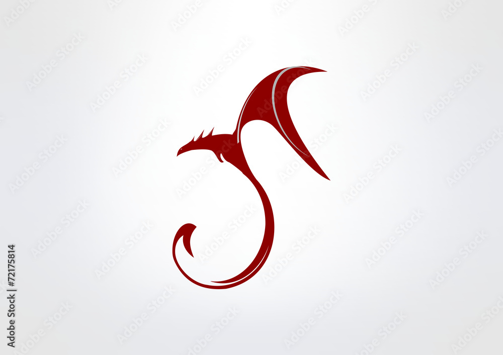 dragon Abstract icon Dragon symbol brand logo Stock Vector | Adobe Stock