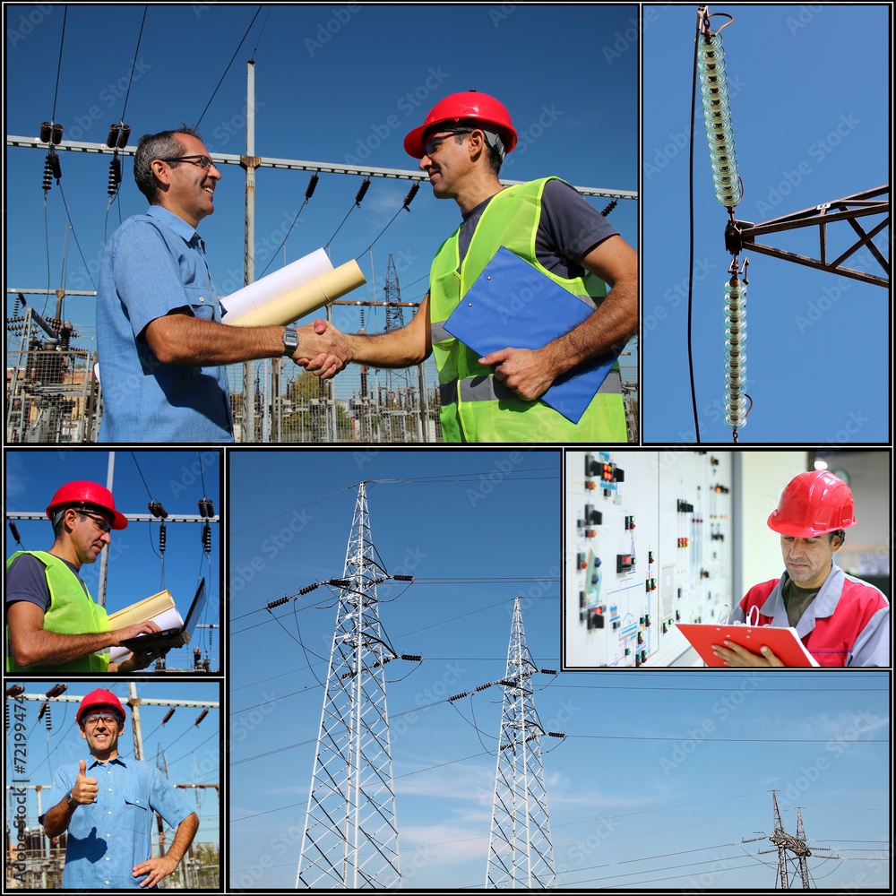 Power Company Electrical Engineers - Collage Stock Photo | Adobe Stock