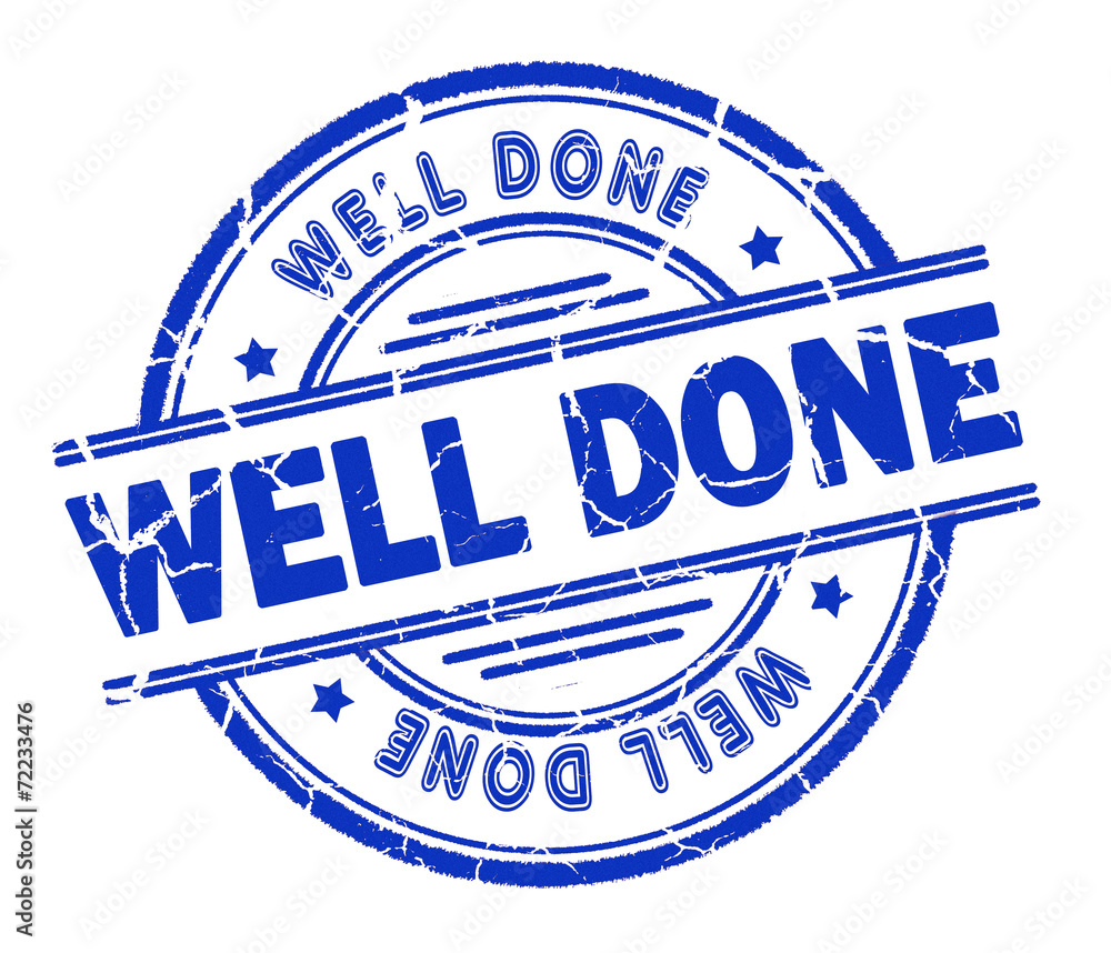 well done stamp Stock Illustration | Adobe Stock