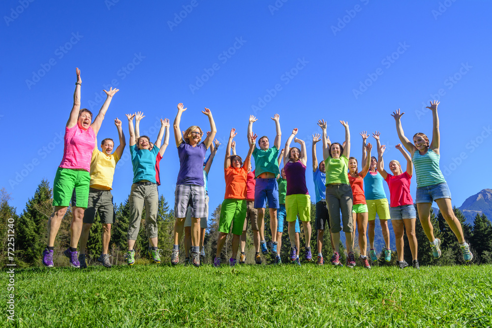 jubelnde Gruppe Stock-Foto | Adobe Stock