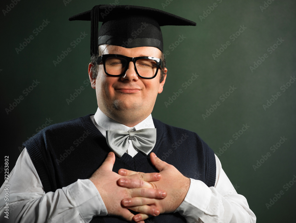 Content male nerd Stock Photo | Adobe Stock
