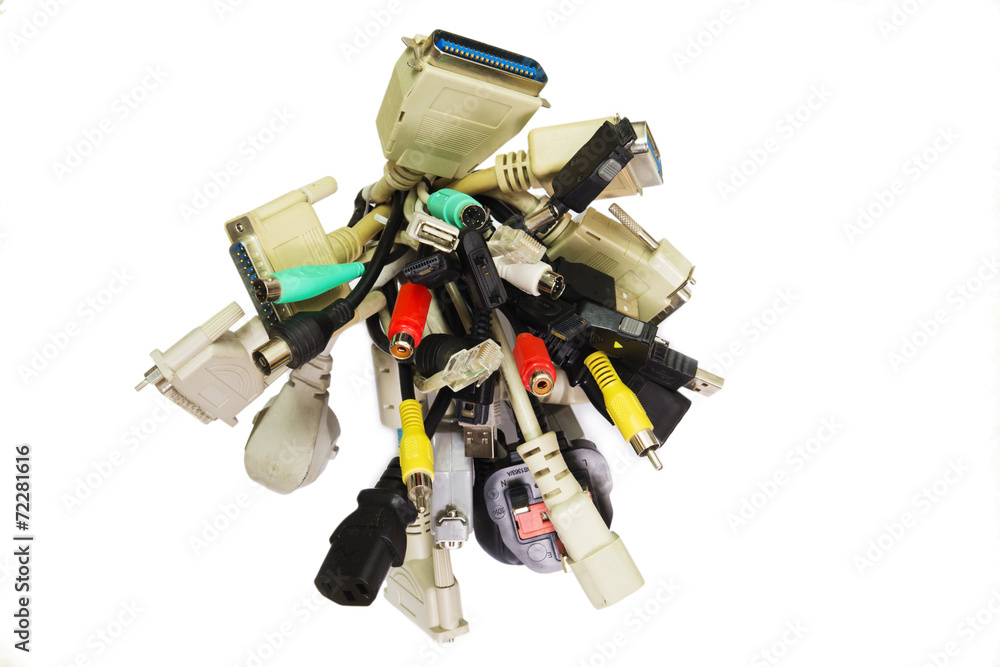 Computer Plugs. foto de Stock | Adobe Stock