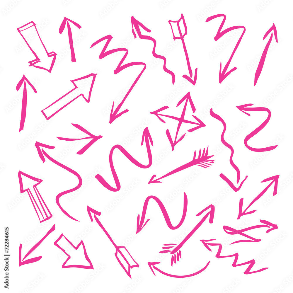 set of pink vector arrows Stock Vector | Adobe Stock