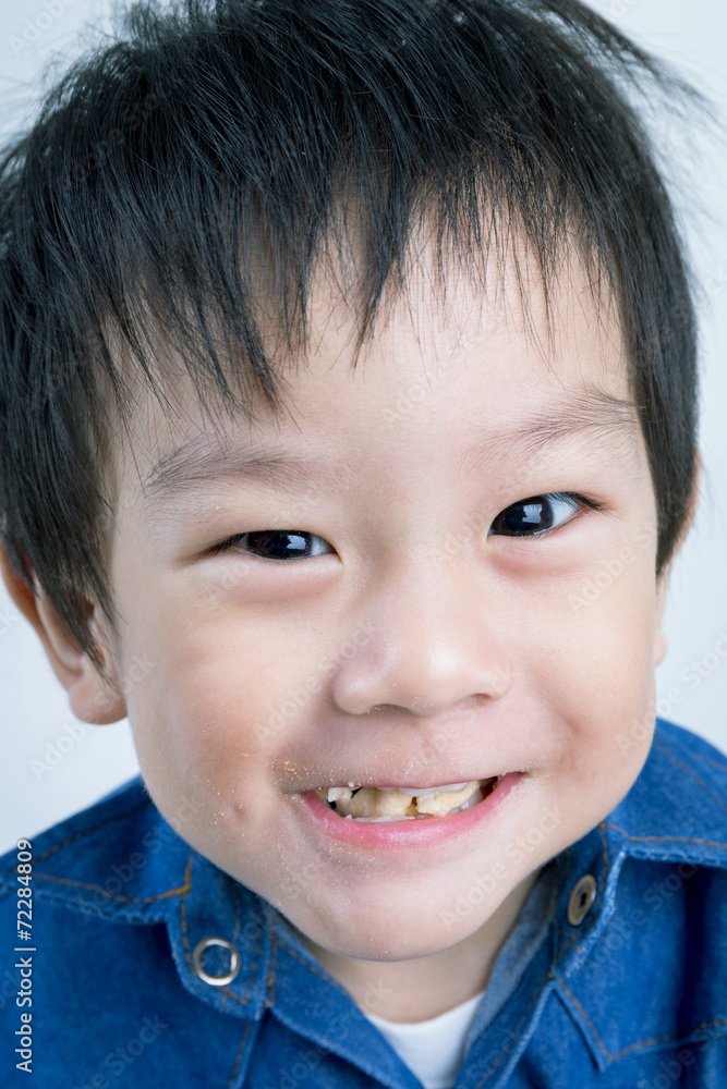 Portrait of Happy Asian child Stock Photo | Adobe Stock