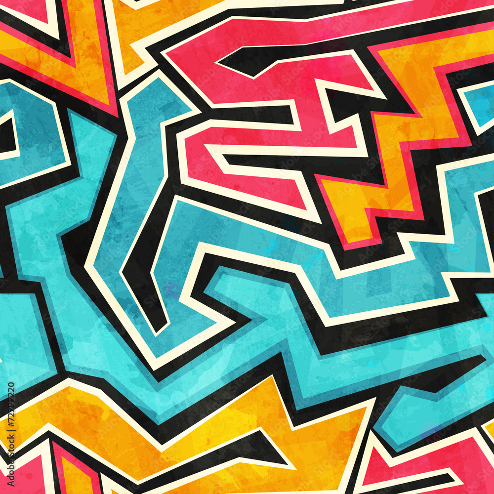 grunge graffiti seamless texture Stock Vector | Adobe Stock