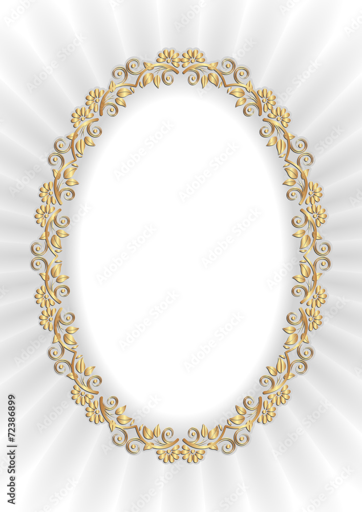 white background with golden frame Stock Vector | Adobe Stock