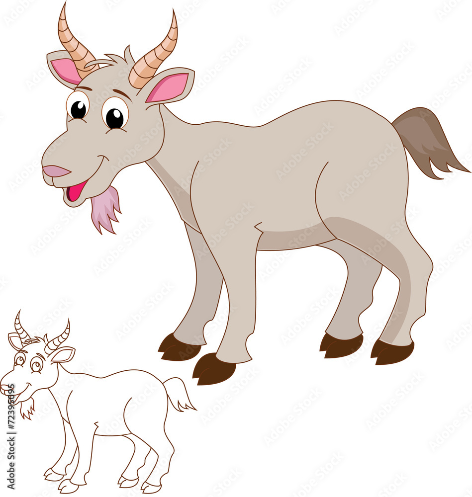 Cartoon goat Stock Vector | Adobe Stock