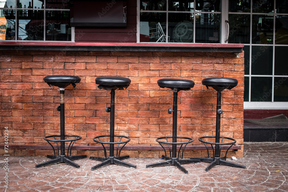 counter nightclub with seat bar stool Stock Photo | Adobe Stock