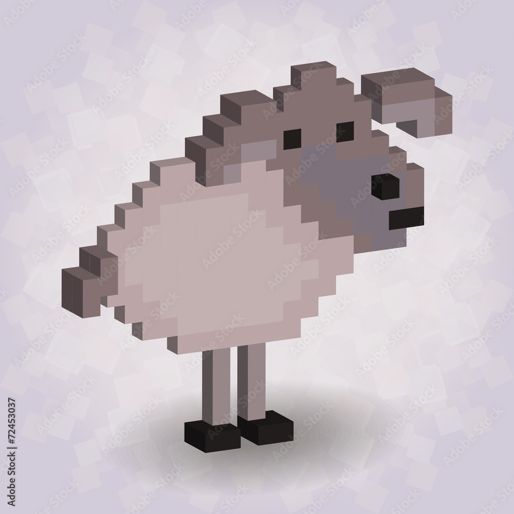 Minecraft Sheep Pixel Art