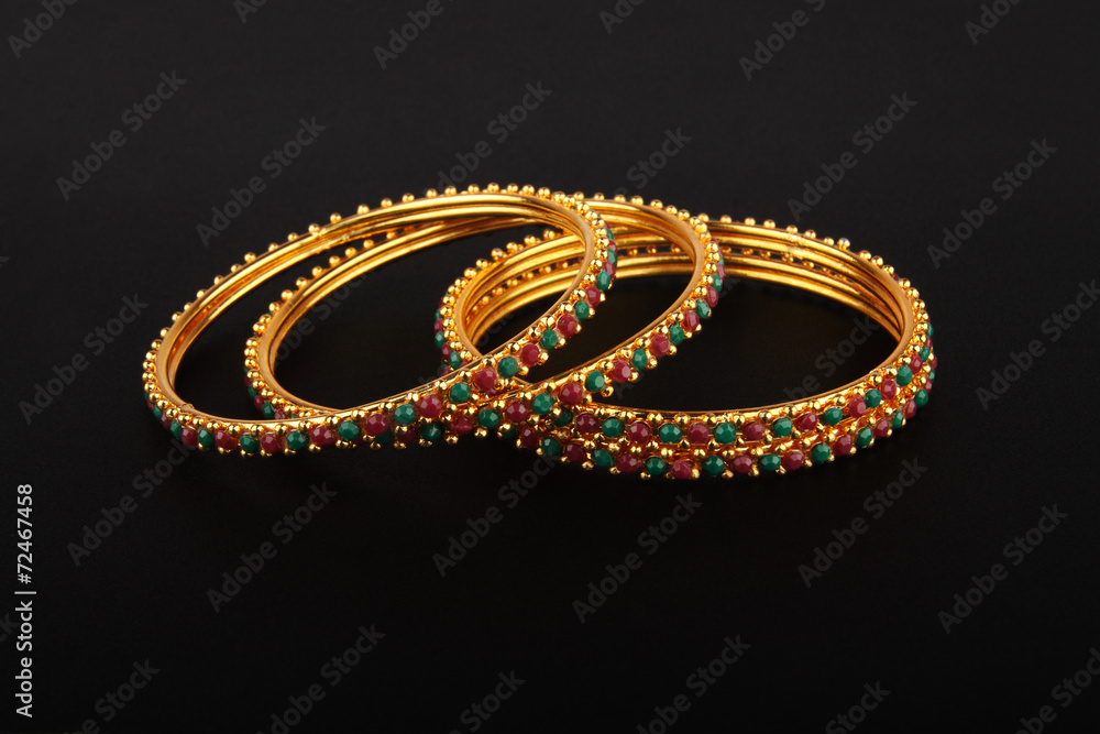 Indian Traditional Gold Bangles Stock Photo | Adobe Stock